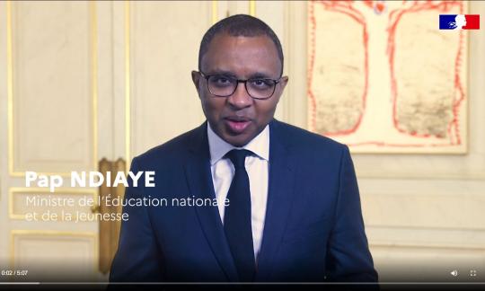 Proclamation par Pap Ndiaye du palmarès 2021-2022 du concours national de la Flamme de l'égalité ...